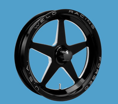 Weld Racing Aluma-Star 15x3.5 Anglia Spindle Mount " Black