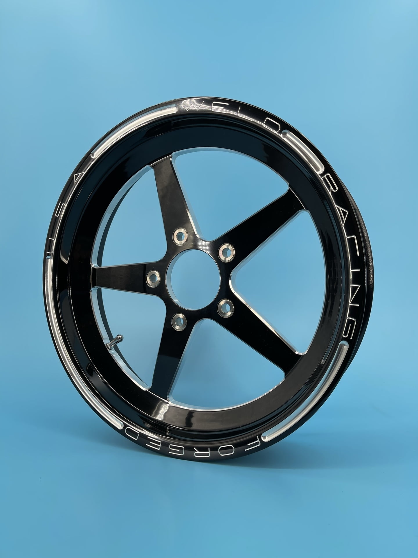 Weld Aluma-Star 15x3.5 Five Lug " Black